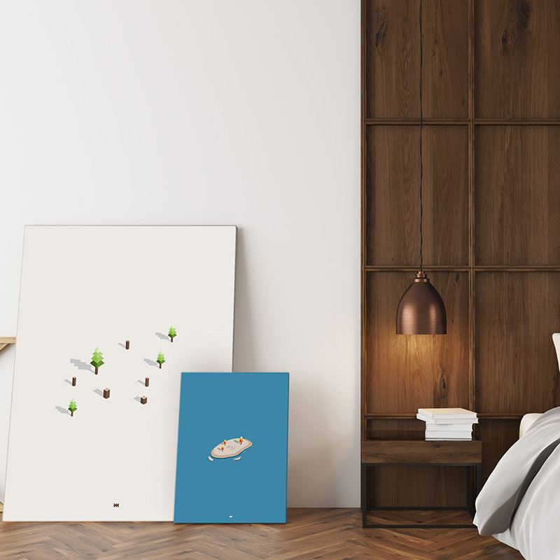 New Gallery Style Wall Art on Canvas - Transitional - Bedroom - Los ...