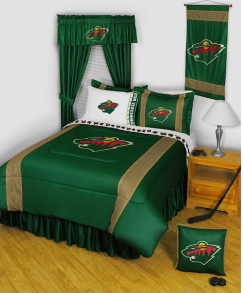 NHL Minnesota Wild Bedding and Room Decorations - Modern - Bedroom ...