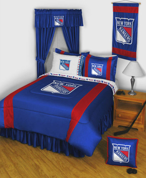 NHL New York Rangers Bedding and Room Decorations - Modern - Bedroom ...