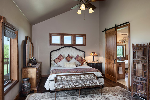 Oklahoma City Residence - Timber Frame Master Suite - Traditional ...