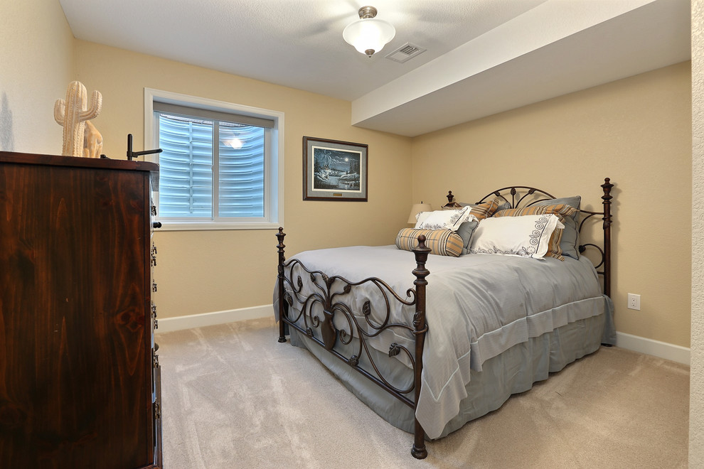 Open Basement Concept in Centennial, CO with tray ceilings and stacked ...