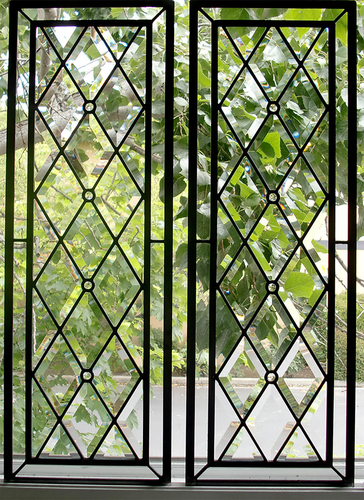 Pair of Tudor Style Diamond Windows - Style Guide - Beveled Glass ...