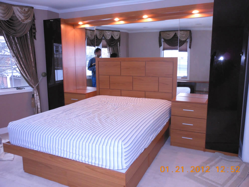 Pier Wall Bed with Mirrored Headboard Wall - Contemporary - Bedroom ...