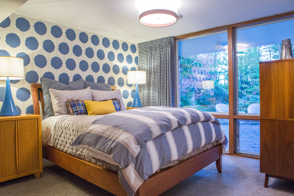 Pine Ridge MCM Addition and Whole House Remodel - Midcentury - Bedroom ...