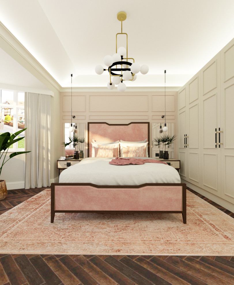 Pink Master Bedroom - Modern - Bedroom - London - by Uplifting ...