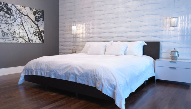 Plaster panel wall in master bedroom - Contemporain - Chambre - Toronto ... Plaster panel wall in master bedroom - Contemporain - Chambre - Toronto ...