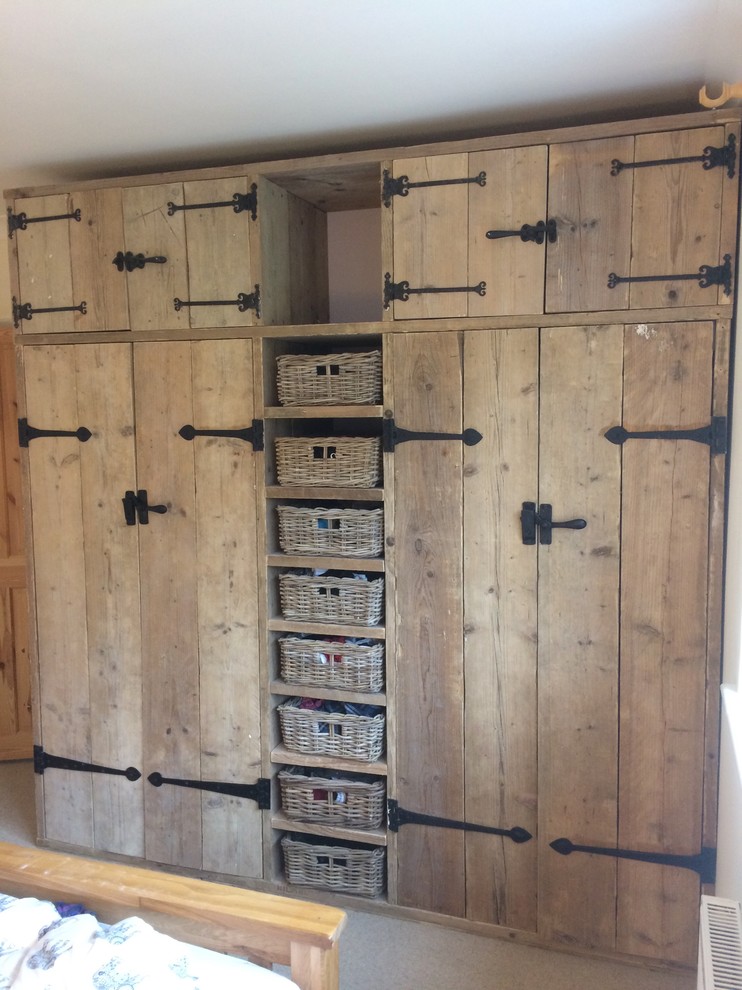 Reclaim scaffold wardrobe with salvaged hinges - Bedroom - Kent - by ...