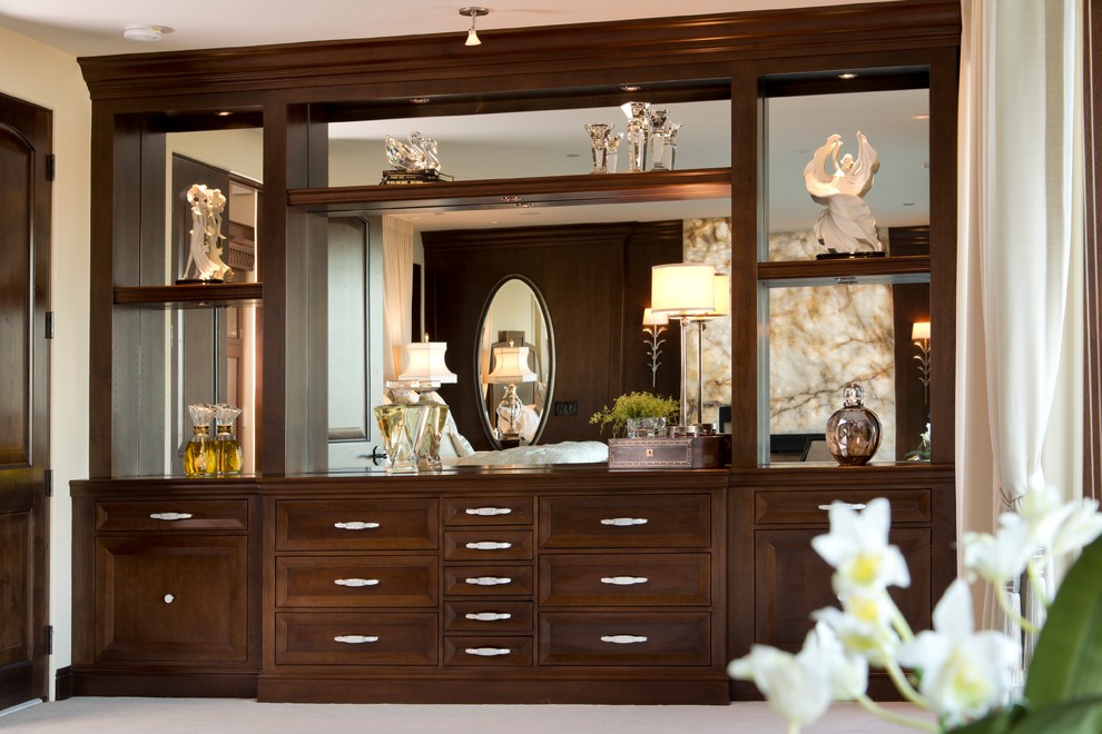 Robeson Design Master Bedroom Built In Storage Solutions - Traditional ...