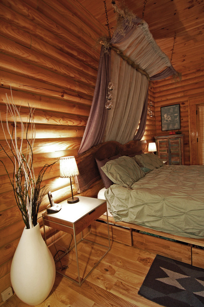 Rustic Modern Log Cabin - Rustic - Bedroom - Charlotte - by Freespace ...