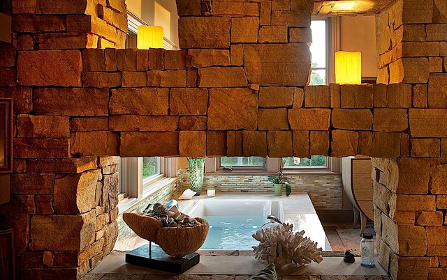 See Through Stone Wall - Transitional - Bedroom - Nashville - by Forte ...