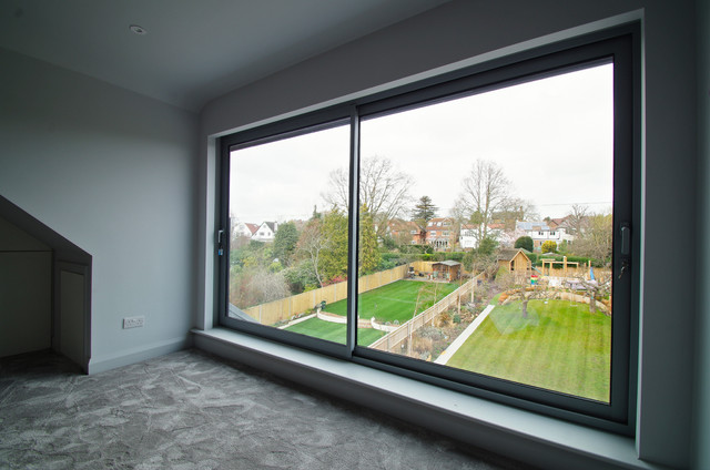 Sliding doors juliet balcony with glass balustrade: fantastic view of ...