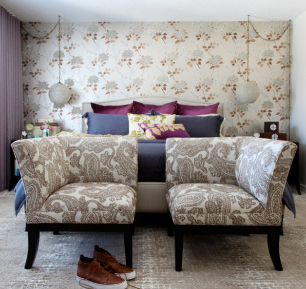 Sophisticated Master Bedroom with Color - Contemporary - Bedroom ...