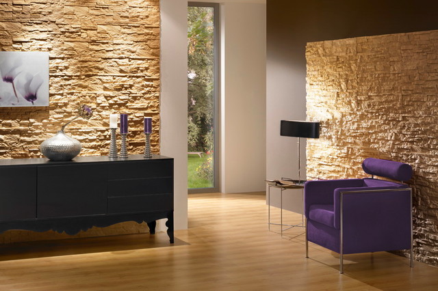 Stone-look feature wall Stone Design Tenerife series yellow ...