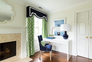 Tailored Blue and Green Master Bedroom - Transitional - Bedroom - New ...
