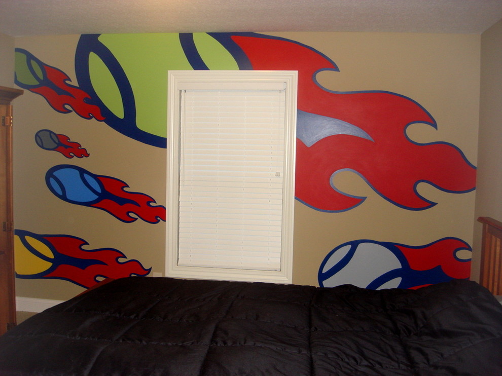 Tennis Mural - Traditional - Bedroom - Columbus - by Jarvis Art Studio ...