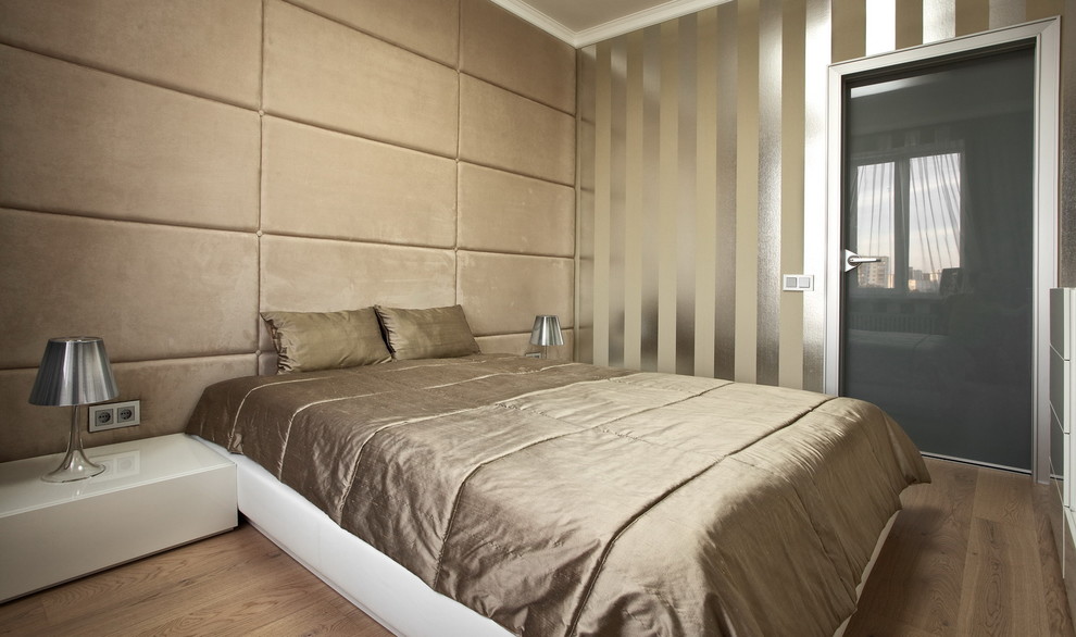 The interior in shades of graphite - Contemporary - Bedroom - Other ...