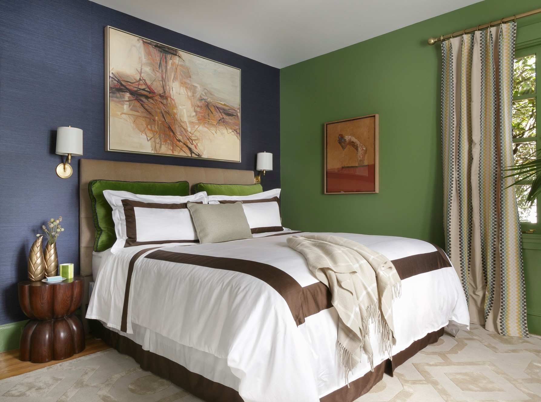 Navy Blue Green Bedroom Ideas