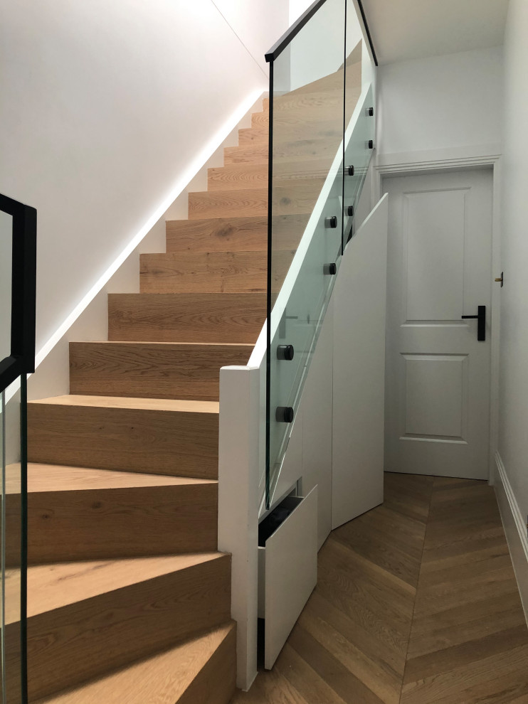 Under Stairs wardrobe no handles - Modern - Staircase - by Casavega | Houzz