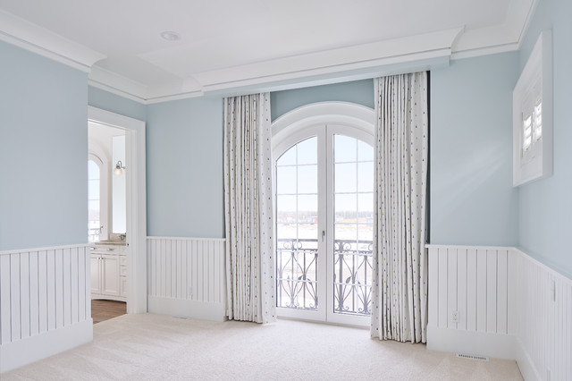 Wainscoting, casing, baseboard, and crown details - Transitional ...