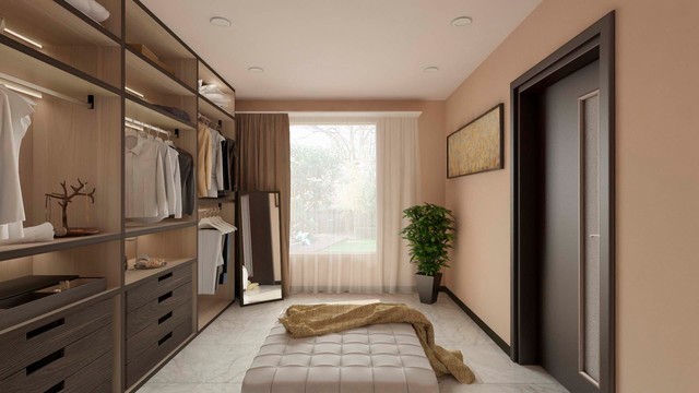 Walk in Dressing Room in Manhattan Style - Modern - Bedroom - London ...