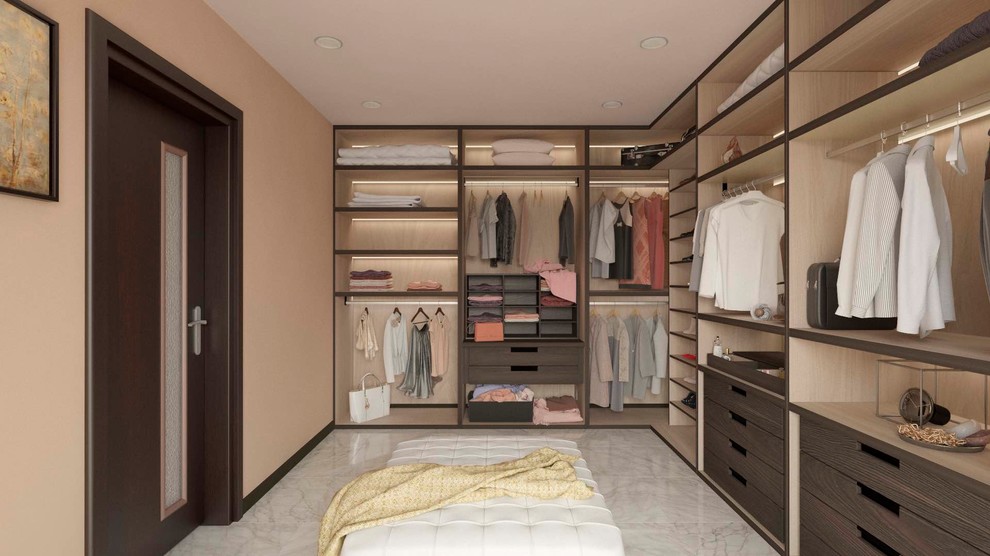 Walk in Dressing Room in Manhattan Style - Modern - Closet - London ...
