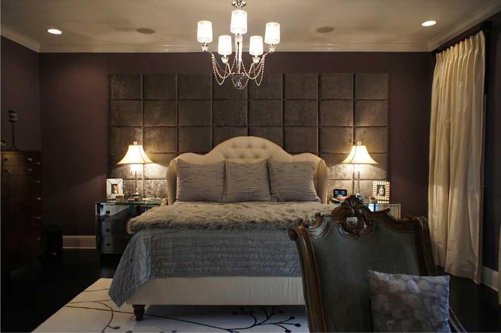 Wall of upholstered panels - Traditional - Bedroom - Chicago - by Heady ...