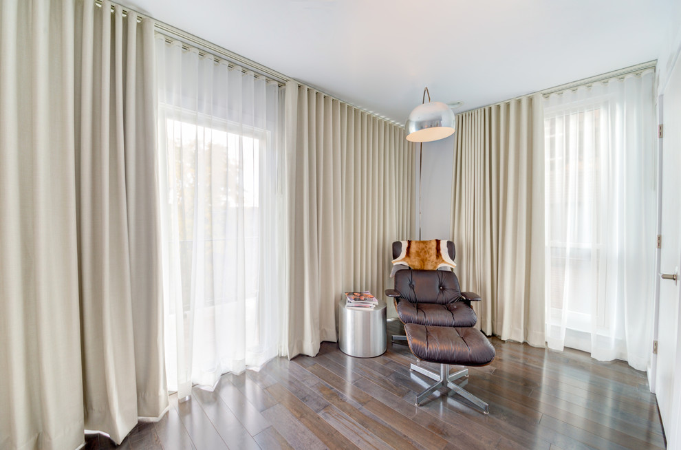 Wall to Wall Ripplefold Blackout Drapes and Sheers - Modern - Bedroom ...