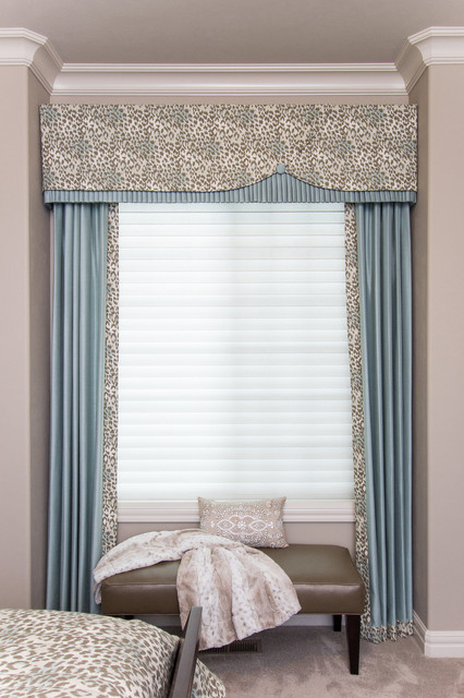 Window Valance and Drapery Panels - Traditional - Bedroom - Portland - by Interior Spaces | Houzz