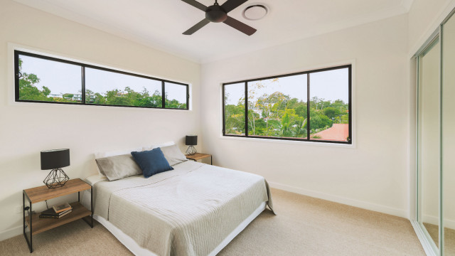 Black Aluminium Sliding Windows in a bedroom - Modern - Bedroom ...
