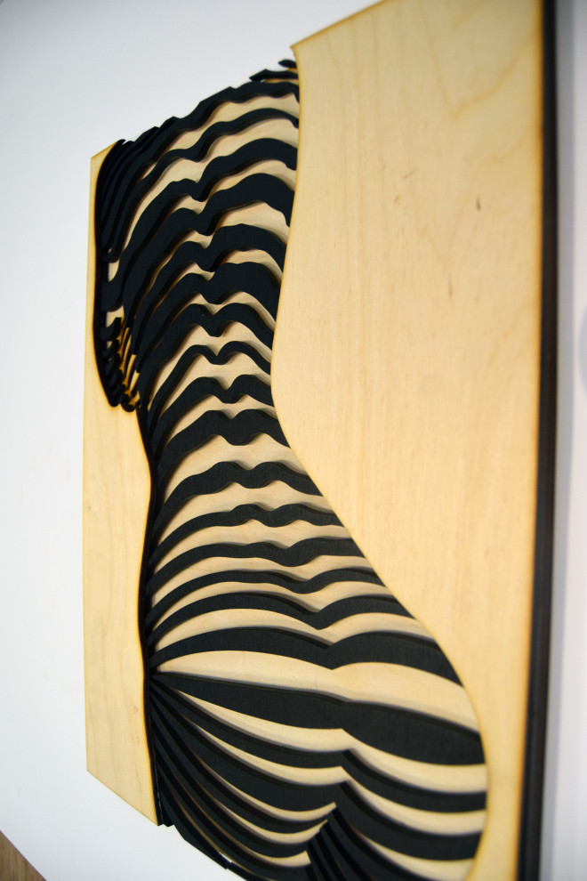 Woman Mandala, Body Line Art, Elegant Wall Art 7 - Modern - Staircase ...