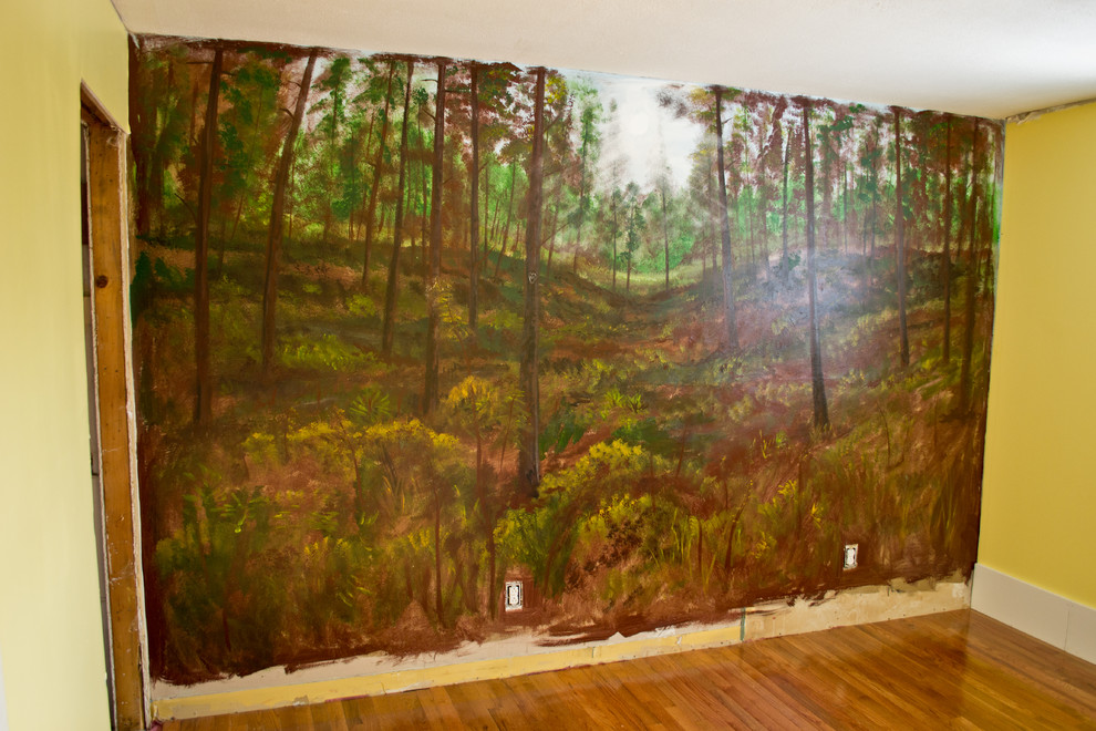 Woods Mural Bedroom - Rustic - Bedroom - New York - by CNY Murals | Houzz