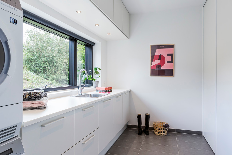 Funkis villa med nedsænket stue - Moderne - Bryggers - Aarhus - af ...