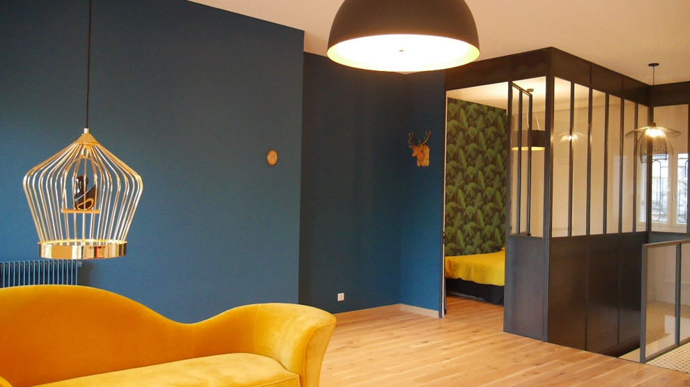 Triplex sur les hauteurs de Lyon, salon ouvert sur le jardin ...