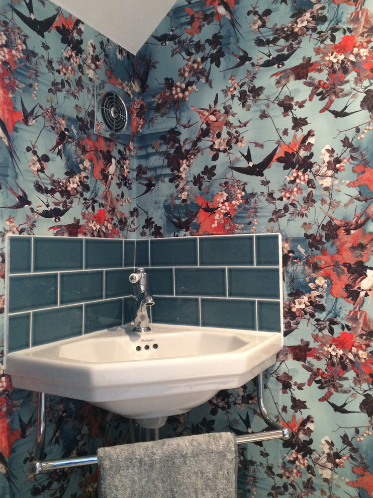 Edwardian terraced house, Muswell Hill - Contemporary - Powder Room ...