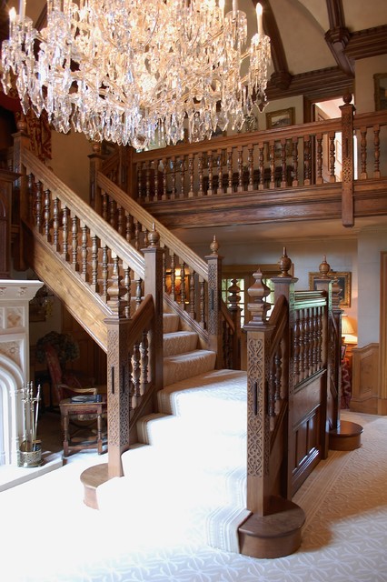 Tudor Revival Interior Stairs Grand Tudor Oak Staircase Neville