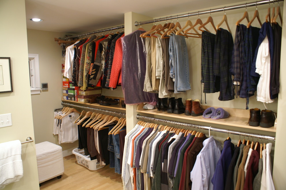 Birmingham MI master closet/bath combination - Contemporary - Closet ...