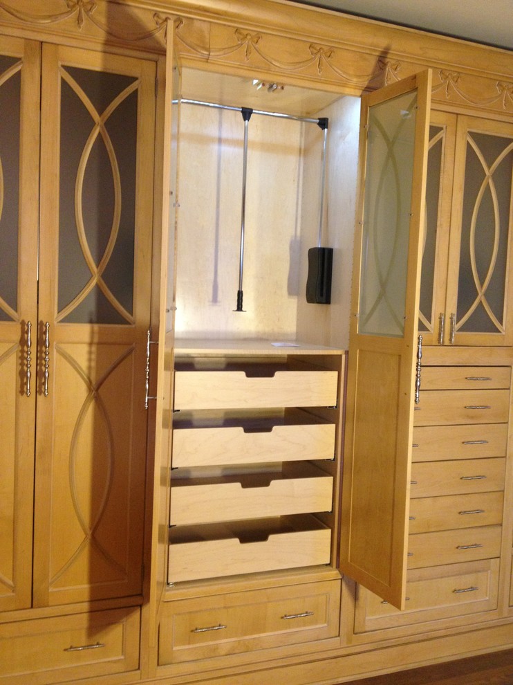 Built in master closet ( maple ) - Traditional - Closet - Philadelphia ...