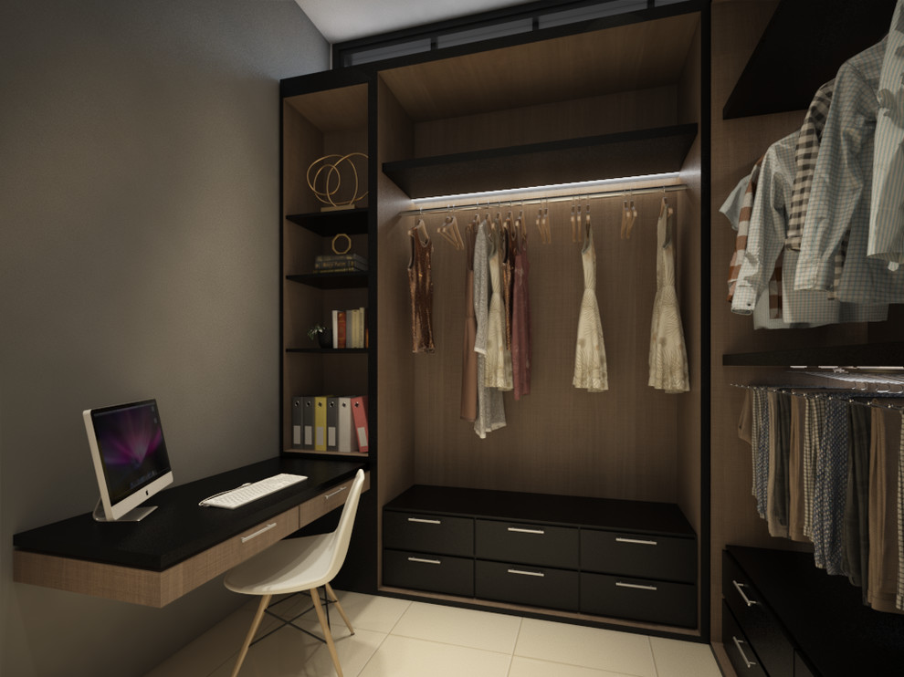 Classic Monochrome Closet and Study space. - Modern - Closet - Other ...