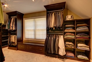 Custom Dark Brown Walk-In Closet - Traditional - Closet - New York - by ...