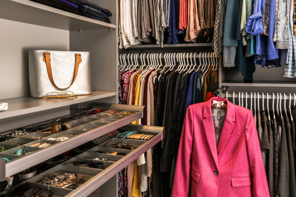 Custom Walk-in Closet and Purse Storage - Transitional - Closet - Other ...