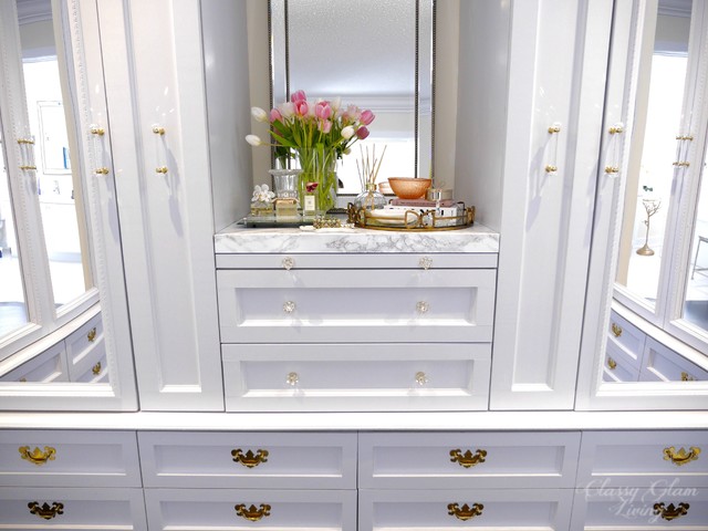 DIY Custom Dressing Room Walk-in Closet - Traditional - Wardrobe ...