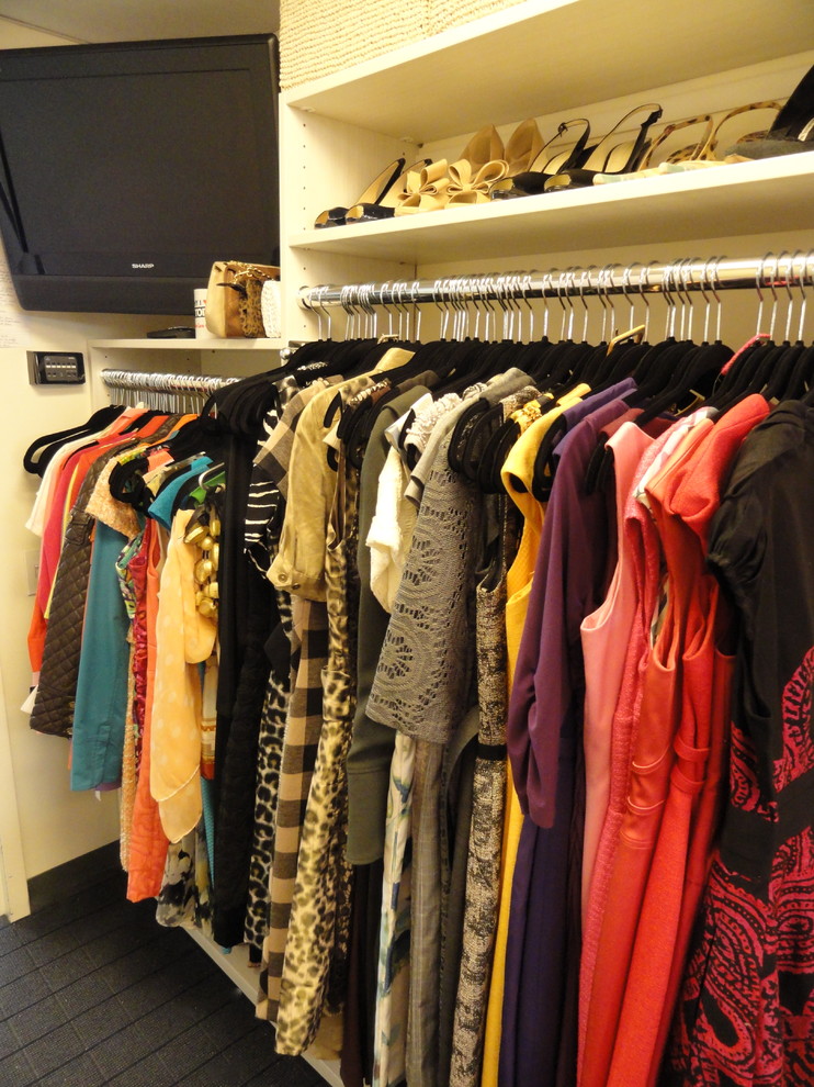 Dressing Room reorganized and styled at NBC - Contemporary - Closet ...