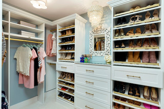 French Country Bath & Walk-in Closet - Traditional - Closet ...
