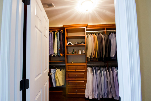 Handsome Mens walk-in closet - Traditional - Wardrobe - New York - by ...