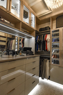 His & Hers Walk-In - Transitional - Closet - Detroit - by California ...