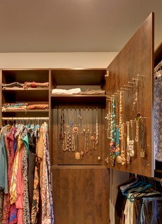 Large Custom Walk-In Closet in Chocolate Pear Tree Finish - Traditional ...