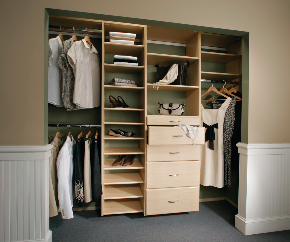 Maple Reach-In Closet - Traditional - Closet - Portland - by Portland ...