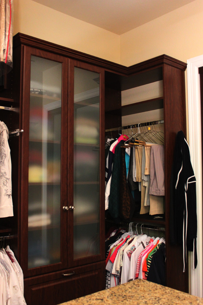 Master Closet in Mocha | SpaceManager Closets - Traditional - Closet ...