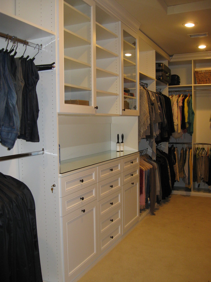 Master White Melamine Walk-In Closet - Traditional - Closet - Los ...