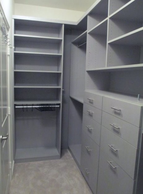 Modern Gray Walk-in Closet - Modern - Wardrobe - Los Angeles - by ...